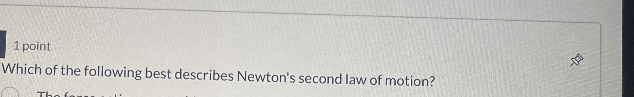 Solved 1 ﻿pointWhich of the following best describes | Chegg.com