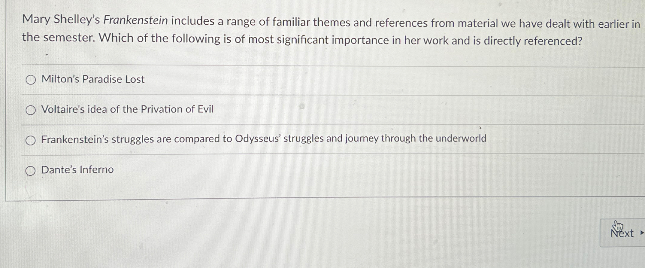 Solved Mary Shelley's Frankenstein includes a range of | Chegg.com