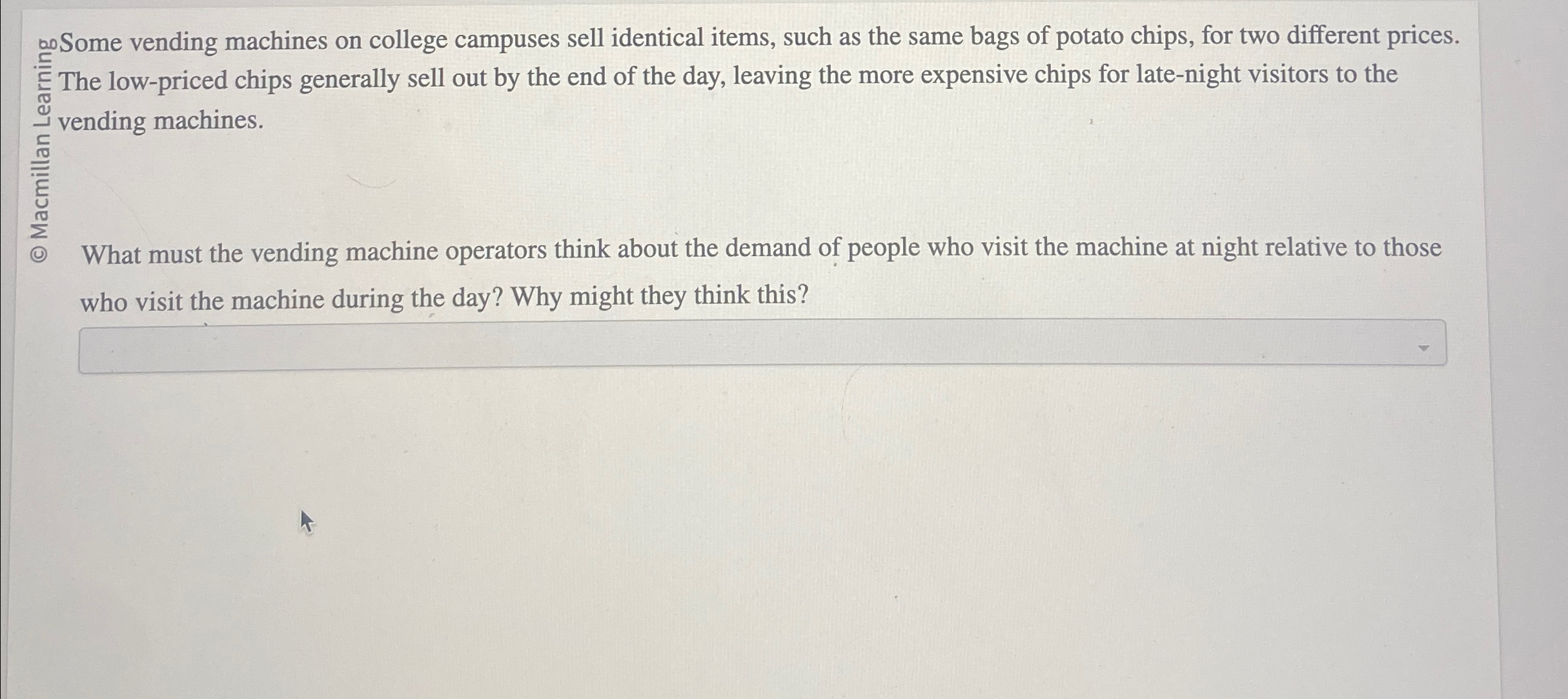 Solved an Some vending machines on college campuses sell | Chegg.com