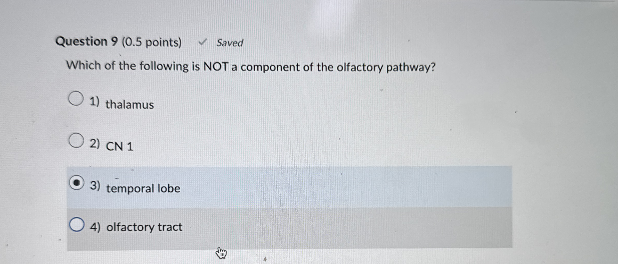 Solved Question 9 ( 0.5 ﻿points) ﻿SavedWhich of the | Chegg.com