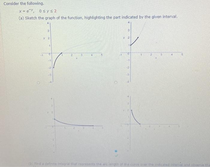 x−e−1,0≤y≤? (a) Sketch the graph of the function, | Chegg.com