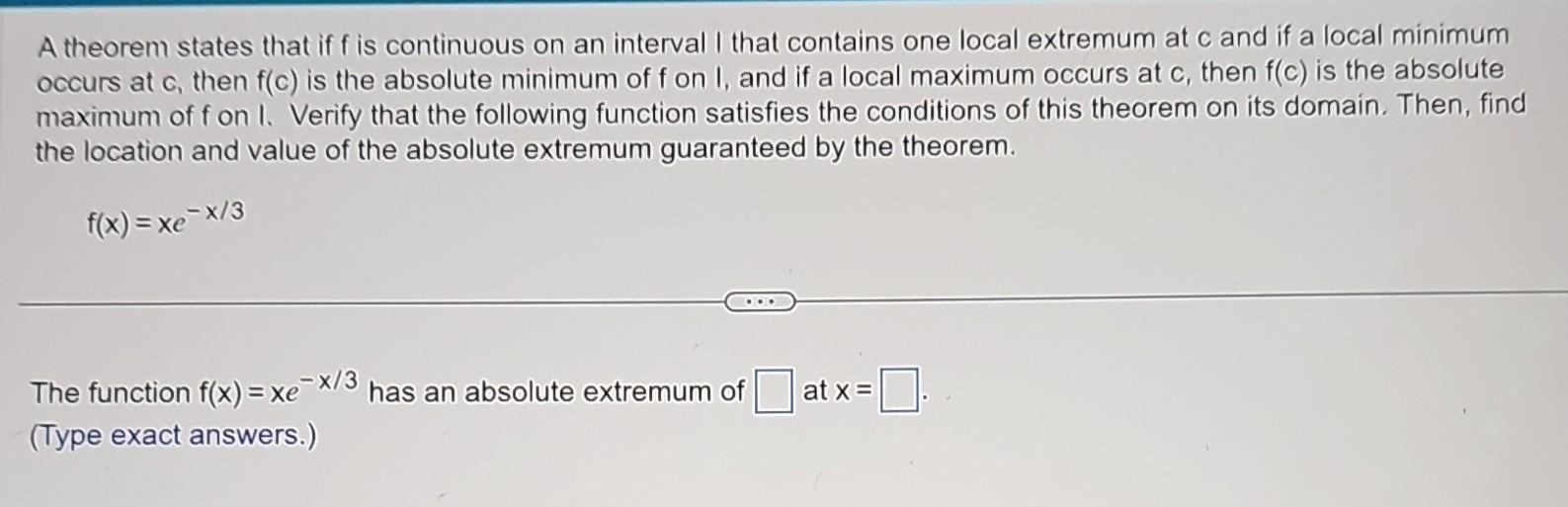 Solved A theorem states that if f is continuous on an | Chegg.com