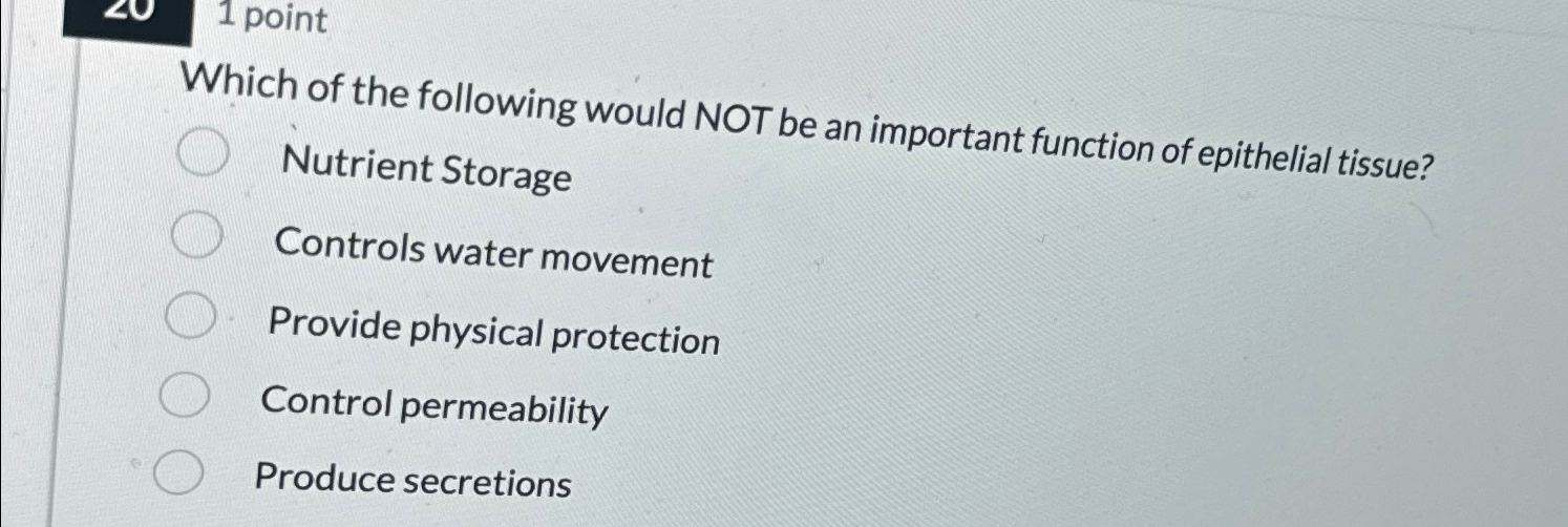 Solved 1 ﻿pointWhich of the following would NOT be an | Chegg.com
