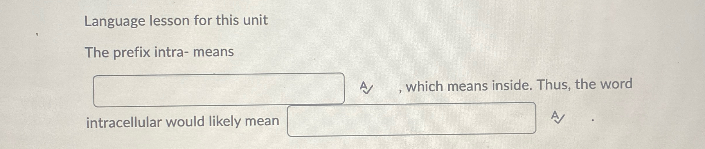 Solved Language lesson for this unitThe prefix intra- | Chegg.com