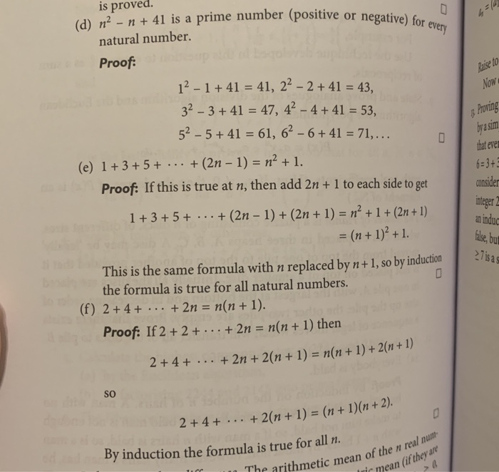 Solved negative) for every is proved. (d) n - n + 41 is a | Chegg.com