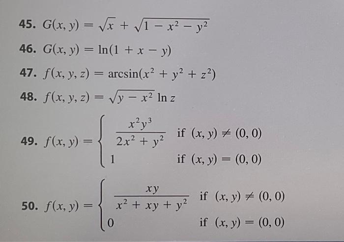 Solved 47, 49, 50. Q. determine the set of points at which | Chegg.com
