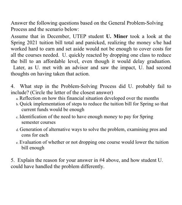 Anwer the following questions based on the General | Chegg.com Anwer the following questions based on the General | Chegg.com