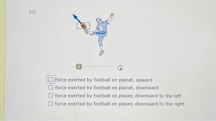 Solved Force Exerted By Football On Planet Upward Force