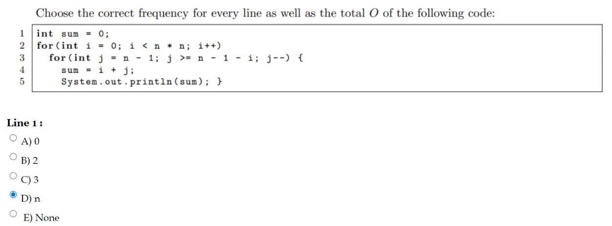 Solved Choose the correct frequency for every line as well | Chegg.com
