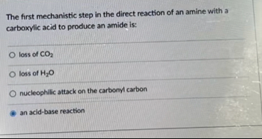 Solved The first mechanistic step in the direct reaction of | Chegg.com