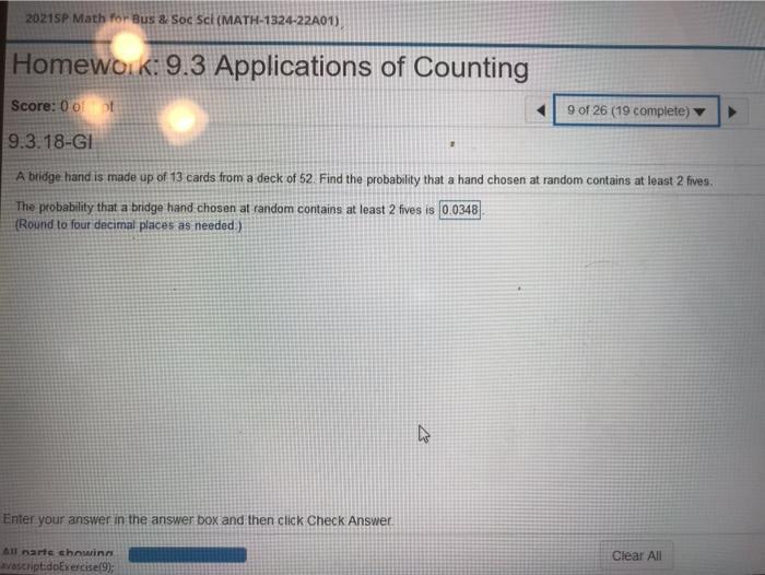 Solved 2021SP Math for Bus & Soc Scl(MATH-1324-22A01) | Chegg.com