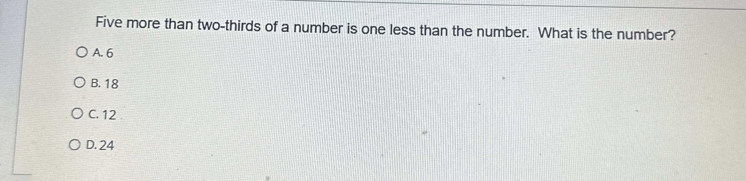 Solved Five more than two-thirds of a number is one less | Chegg.com