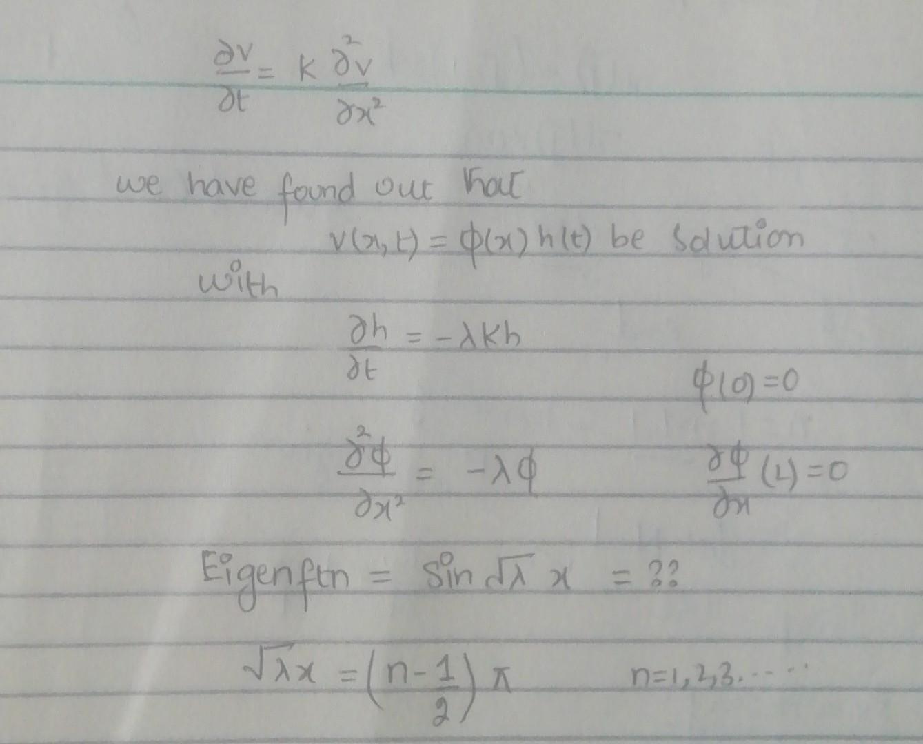 Solved Advanced Partial differential equation Question : | Chegg.com