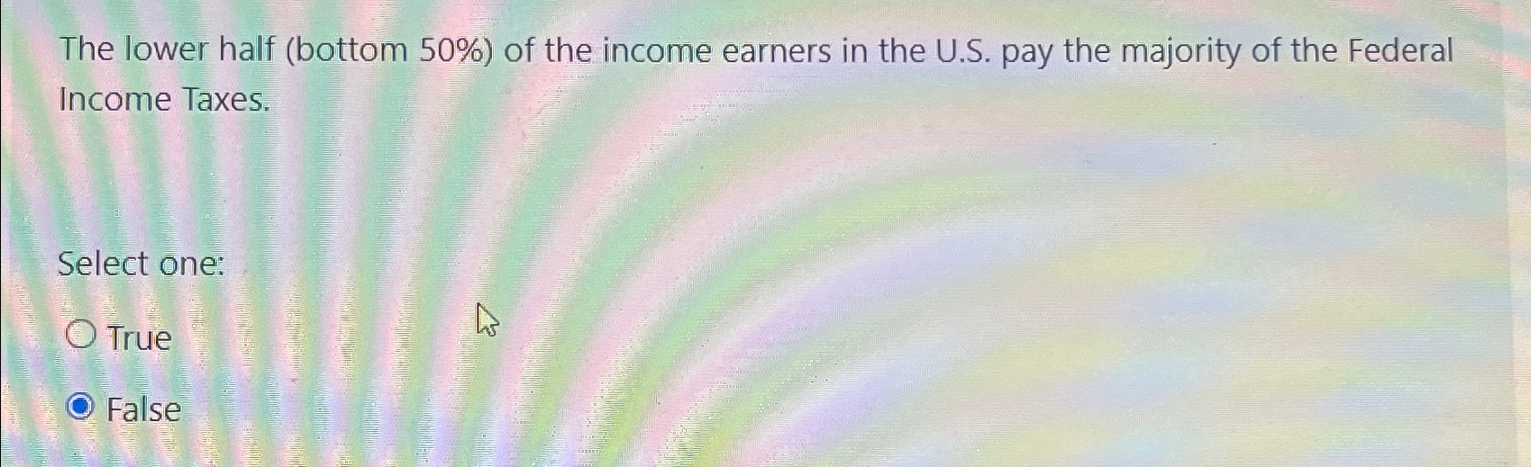 Solved The lower half (bottom 50%) ﻿of the income earners in | Chegg.com