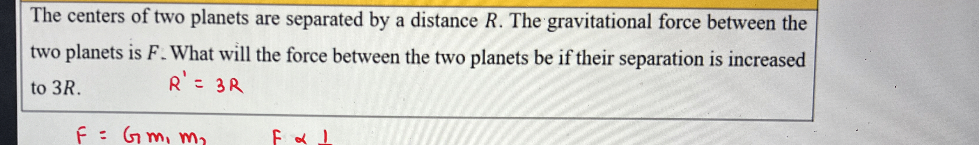 High Quality SOLUTION The centers of two planets are separated by a | Chegg.com