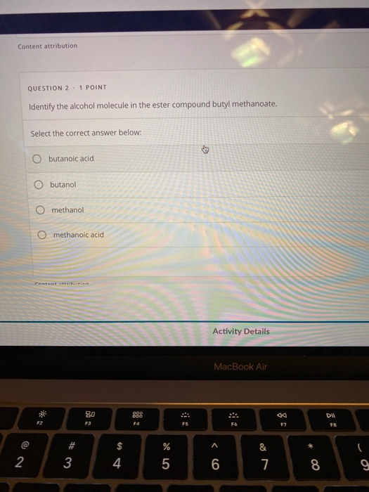 Solved Content attribution QUESTION 2 . 1 POINT Identify the | Chegg.com Solved Content attribution QUESTION 2 . 1 POINT Identify the | Chegg.com