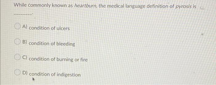Solved In the medical word peristalsis, the medical word | Chegg.com
