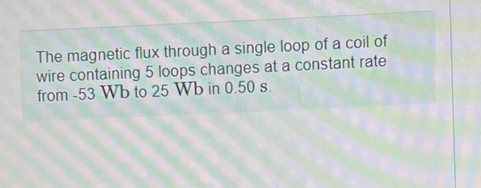 Solved The magnetic flux through a single loop of a coil of | Chegg.com