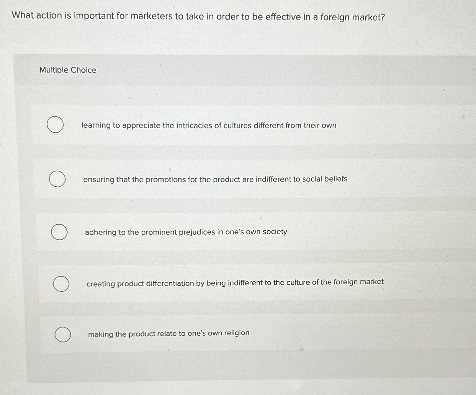 Solved What action is important for marketers to take in | Chegg.com