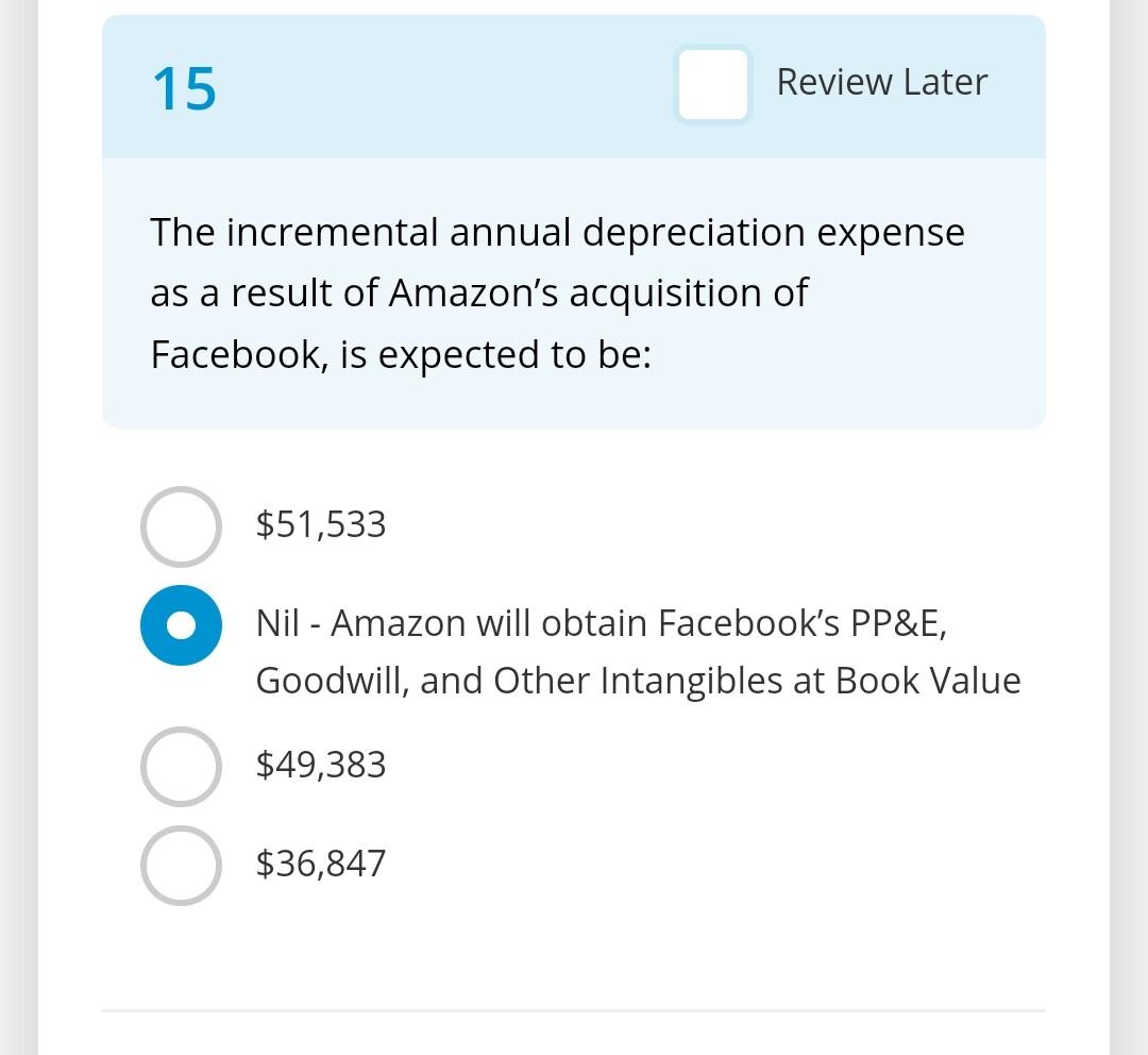 Solved 15 Review Later The incremental annual depreciation | Chegg.com