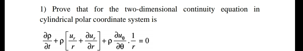 Solved Prove that for the two-dimensional continuity | Chegg.com