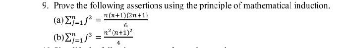 Solved Prove the following assertions using the principle of | Chegg.com Solved Prove the following assertions using the principle of | Chegg.com