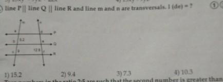 line P|| ﻿line Q|| ﻿line R ﻿and line m ﻿and n ﻿are | Chegg.com
