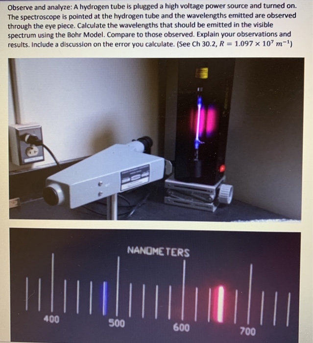 Solved Observe and analyze: A hydrogen tube is plugged a | Chegg.com