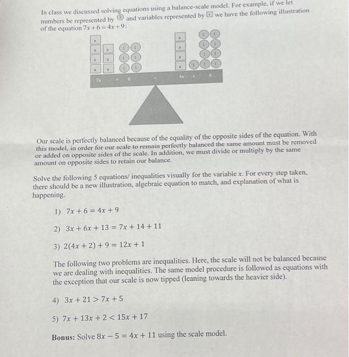 Solved In class we discussed solving equations using a | Chegg.com