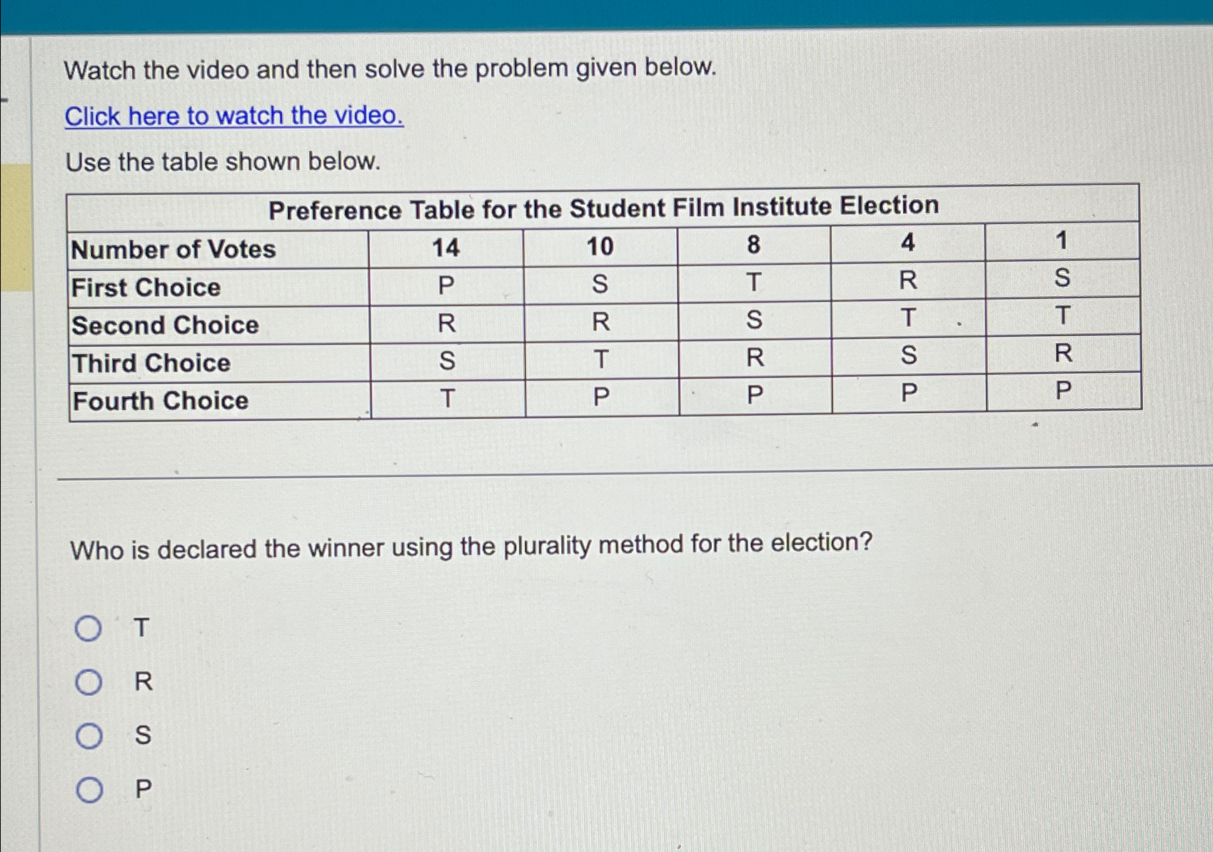 Solved Watch the video and then solve the problem given | Chegg.com