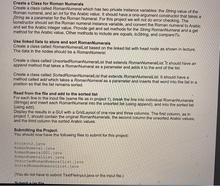 Solved Create a Class for Roman Numerals Create a class | Chegg.com