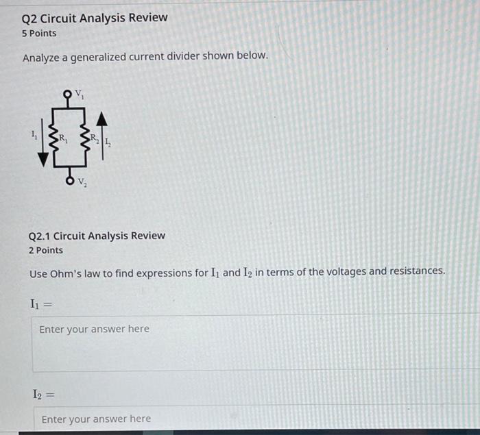 Solved Q2 Circuit Analysis Review 5 Points Analyze a | Chegg.com