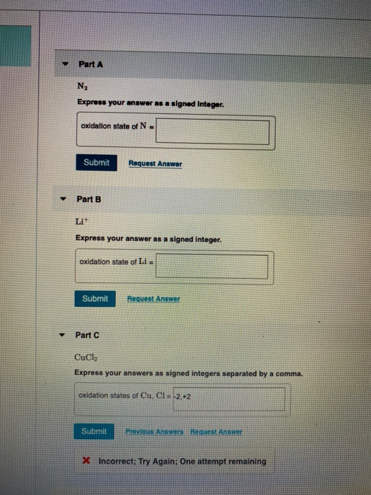 Solved Part A N2 Express your answer as a signed Integer. | Chegg.com