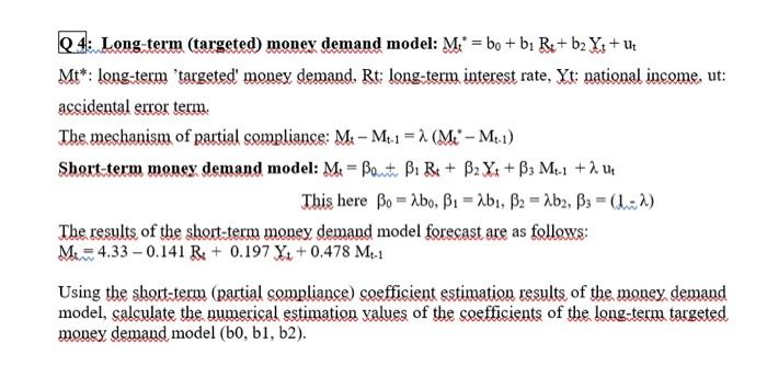 Solved Q 1: The following "Income-Money Demand model" is | Chegg.com