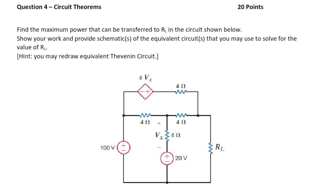 Solved Find the maximum power that can be transferred to RL | Chegg.com