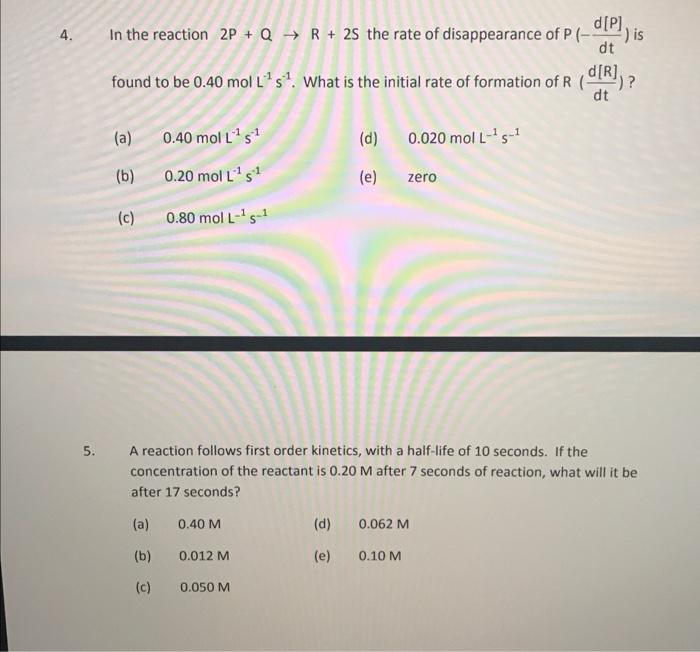 Solved Chemistry 2 Kinetics Practice Quiz 1. An elementary | Chegg.com
