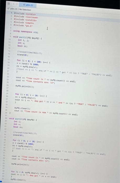 Solved - Methods: - int parent(iat index) const: 1/ returns | Chegg.com