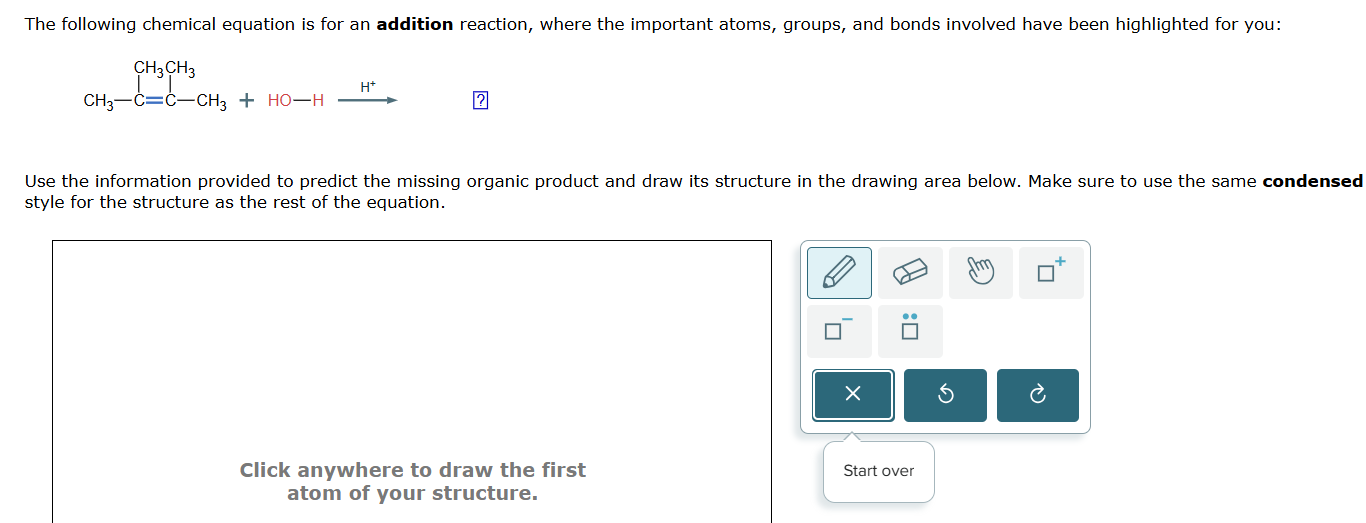 Solved The following chemical equation is for an addition | Chegg.com