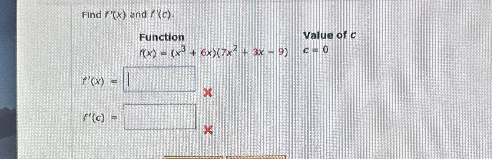 Solved Find f'(x) ﻿and | Chegg.com