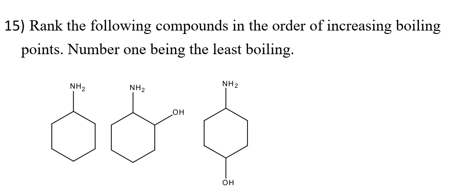 Solved Rank the following compounds in the order of | Chegg.com