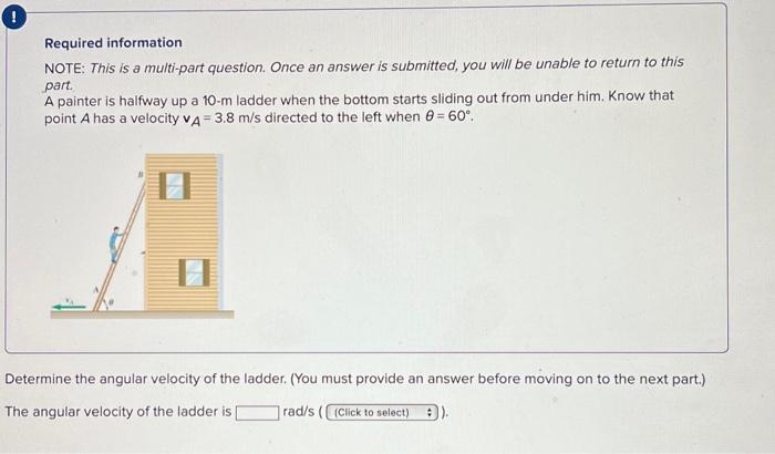 Solved Required information NOTE: This is a multi-part | Chegg.com