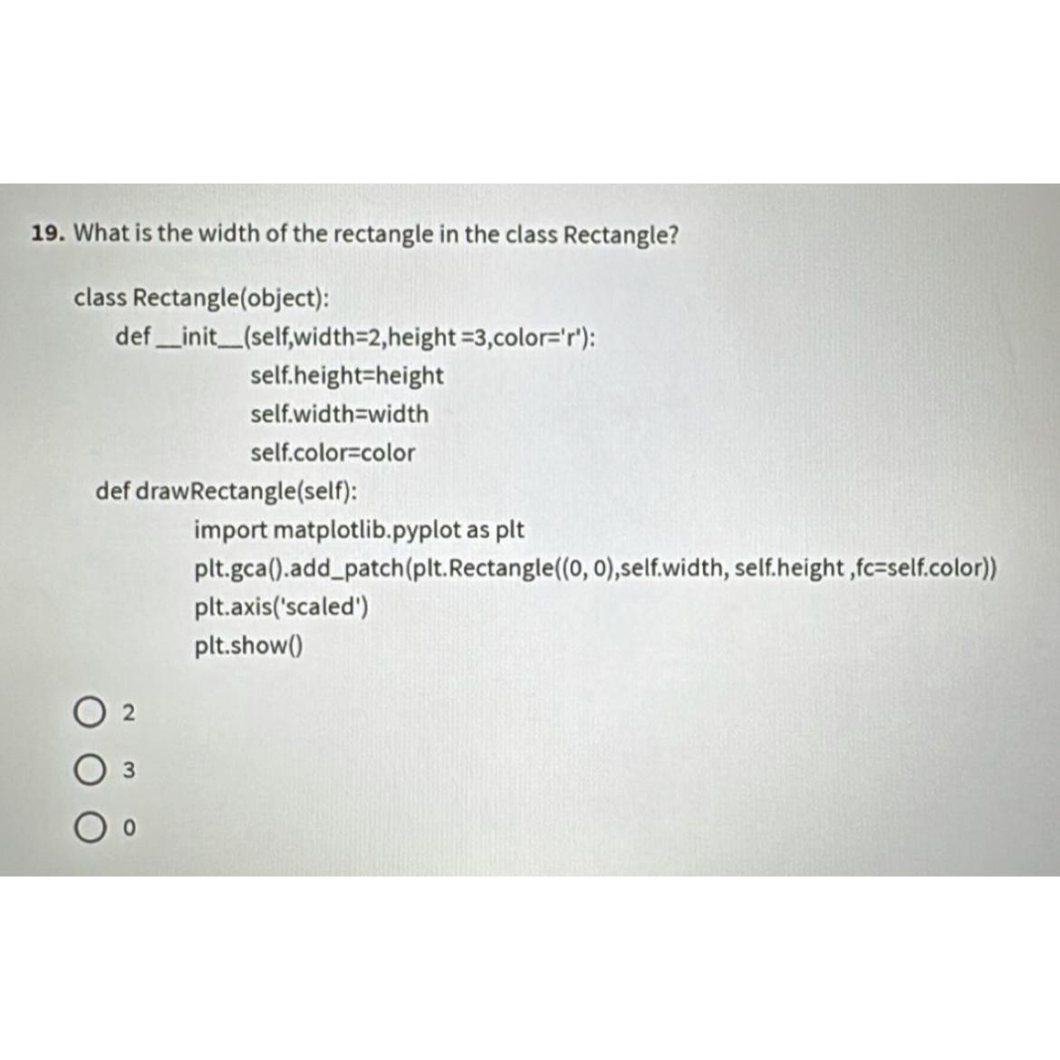 Solved What is the width of the rectangle in the class | Chegg.com