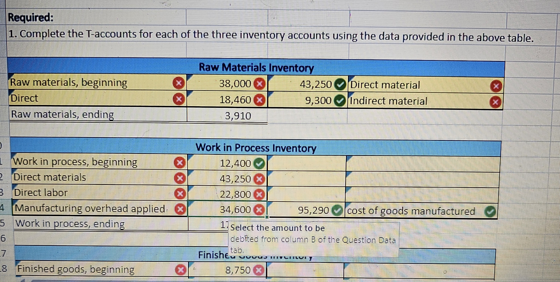 Solved Required:Complete the T-accounts for each of the | Chegg.com