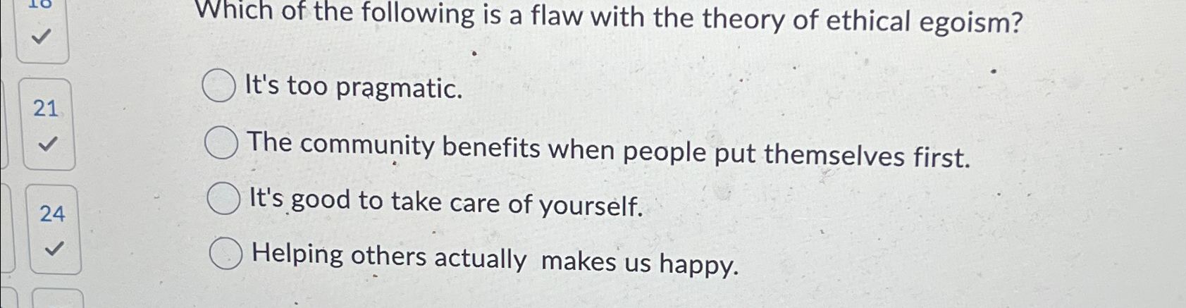 Solved Which of the following is a flaw with the theory of | Chegg.com