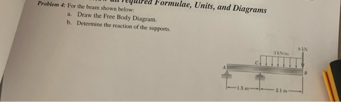 Solved quired Formulae, Units, and Diagrams Problem 4: For | Chegg.com