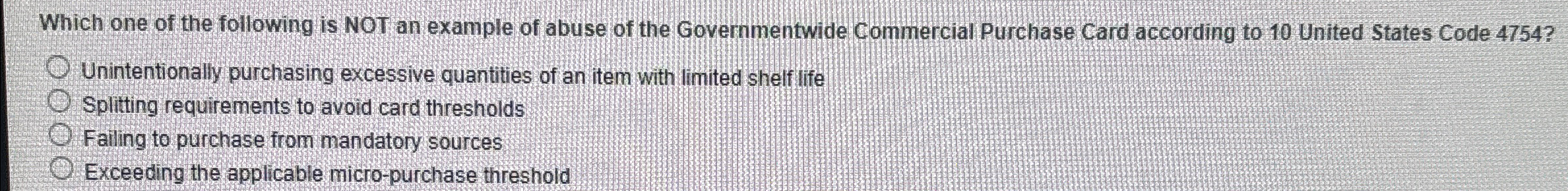 Solved Which one of the following is NOT an example of abuse | Chegg.com
