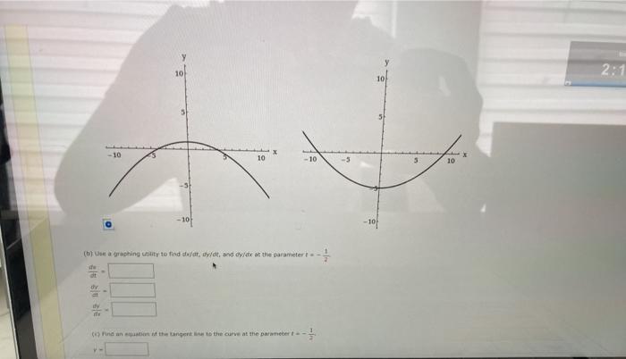 Solved Parametric Equations X = 8t, y = 1 - 42 (a) Use a | Chegg.com