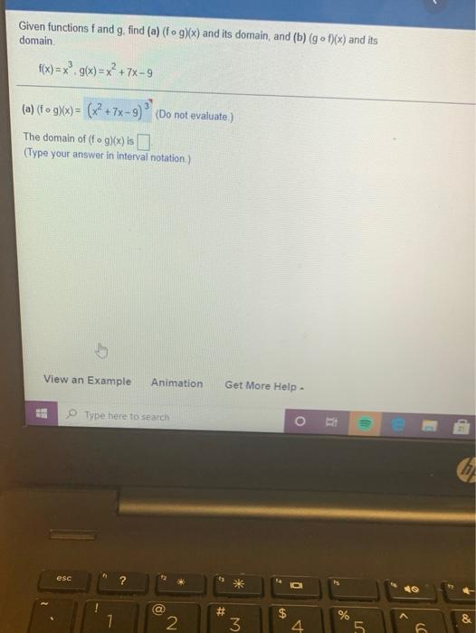 Solved Given Functions Fand G Find A Fog X And Its
