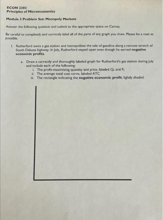 Solved ECON 2302 Principles of Microeconomics Module 3 | Chegg.com