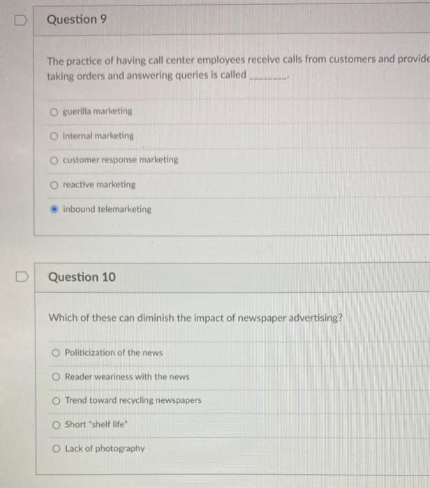 Solved The practice of having call center employees receive | Chegg.com